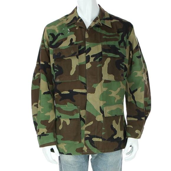 Vintage | Shirts | 9s Vintage Camouflage Army Uniform Field Woodland ...